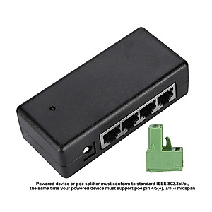 PoE Ethernet Power Supply 4 Port POE DC 12V-48V Power Adapter Injector for IP Camera 802.3af/802.3at Device