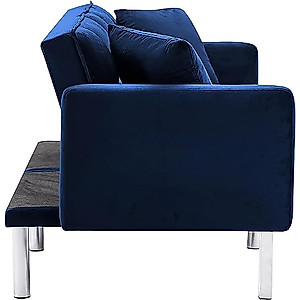 Tufted Upholstered Futon Sofa Daybed Modern Convertible Loveseat Sofa & Couch Soft Convenient Nap Sleeper Couch Bed for Home Office Apartment Furniture Sets