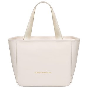 uoloao Lunch Bag Women Insulated - 10L Lunch Tote Bag for Women Work, Polyurethane Small Cute Lunch Bag Cooler for Office, Beach, Camping