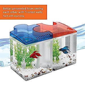 Aqueon Betta Puzzle Aquarium Fish Tank Kit, Blue, Half Gallon