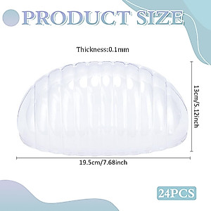 FINGERINSPIRE 24pcs Hat Support Pad Holder Clear Plastic Cap Insert Shaper Baseball Hat Support Holder Caps Inner Support Protector Half Hat Stay Hat Shaper for Baseball Cap Golf Hat Storage Supplies