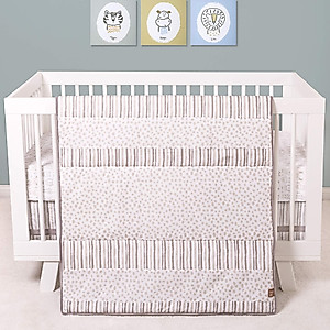 Trend Lab Sidney 3 Piece Crib Bedding Set, Can Be Used As A Blanket Or A Playmat for Tummy Time, Includes Quilt, Fitted Crib Sheet and Skirt