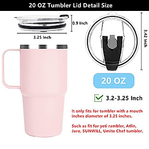 JXJYZLN Replacement Tumbler Lids Spillproof 20 oz, Plastic Splash Resistant Lids Covers Spill Proof Tumbler Lid Cup Covers,Stainless Steel Tumbler Travel Cup Yeti,Ozark Trails (Yizhiling Trading)