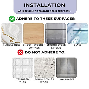 FERROFASIL Shower Caddy 2 Pack, Adhesive Shower Organizer for Bathroom Storage, Adhesive Shelves for Bathroom Organization, Large Shelf for Storage Kitchen Shower Bathroom and Cabinet Organization