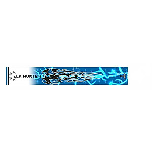 White Water Archery Non-Laminated Blue Elk Hunter Lightning Tribal Flames Arrow Wraps 15pc Pack Choose Length Width (6, 1.25)