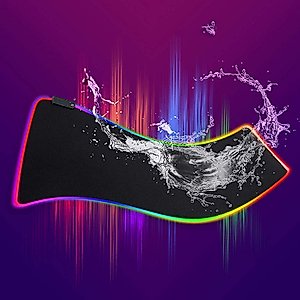 HYSTTBD Gaming Mouse Pads Gaming Computer Mousepad RGB Hexagon LED Carpet Pc Desk Keyboard Mat with Backlit 23 62' x11 81', 600x300mm