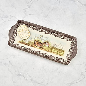Pimpernel Spode Woodland Collection Sandwich Tray | Serving Platter | Crudité and Appetizer Tray for Indoor and Outdoor use | Made of Melamine | Measures 15.1" x 6.5" | Dishwasher Safe