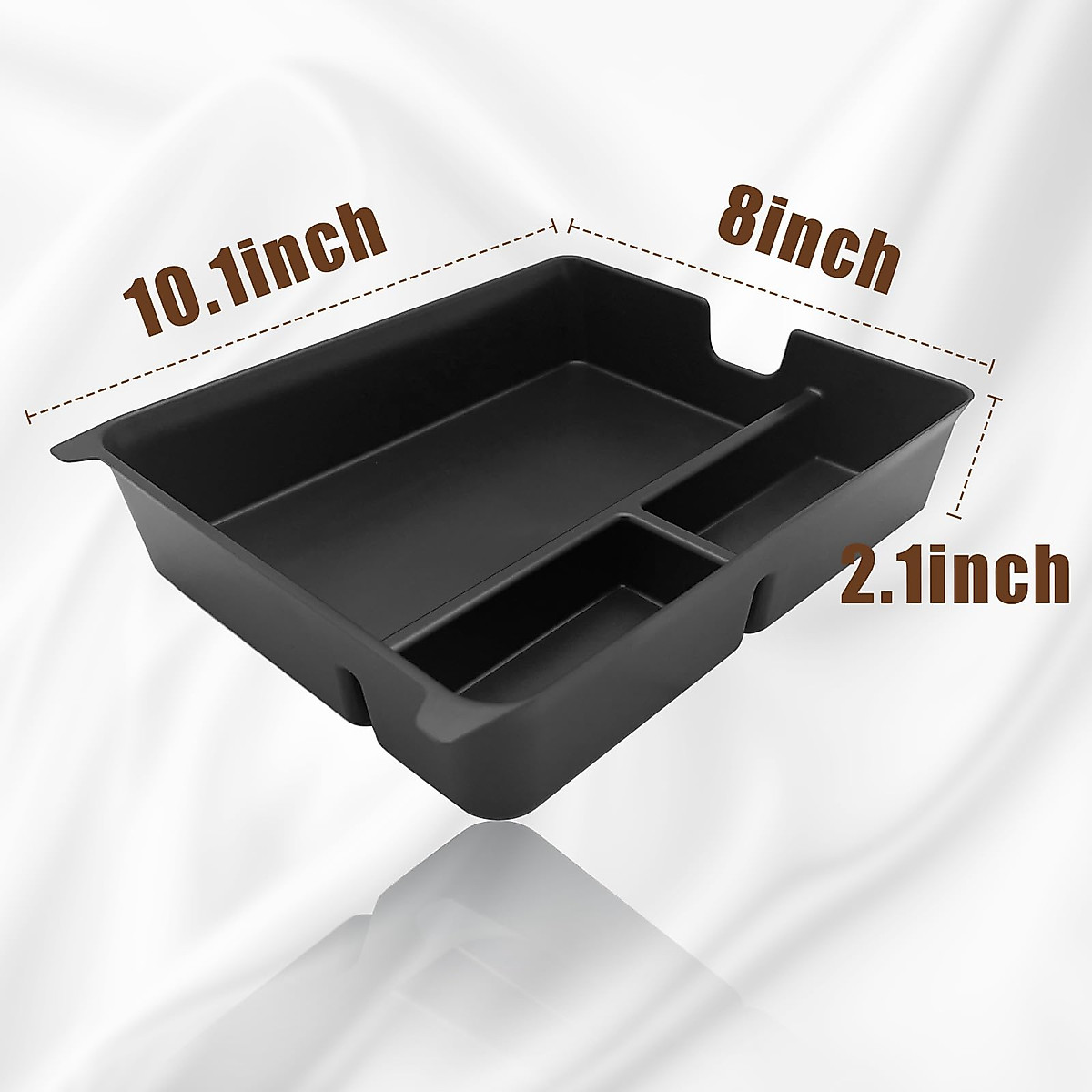 Muslogy Center Console Organizer Compatible with 2023 2024 2025 Honda Pilot Accessories, 2024 2025 Ridgeline/Passport Center Console Storage Box Divider Inserts Interior ABS Material(Black)