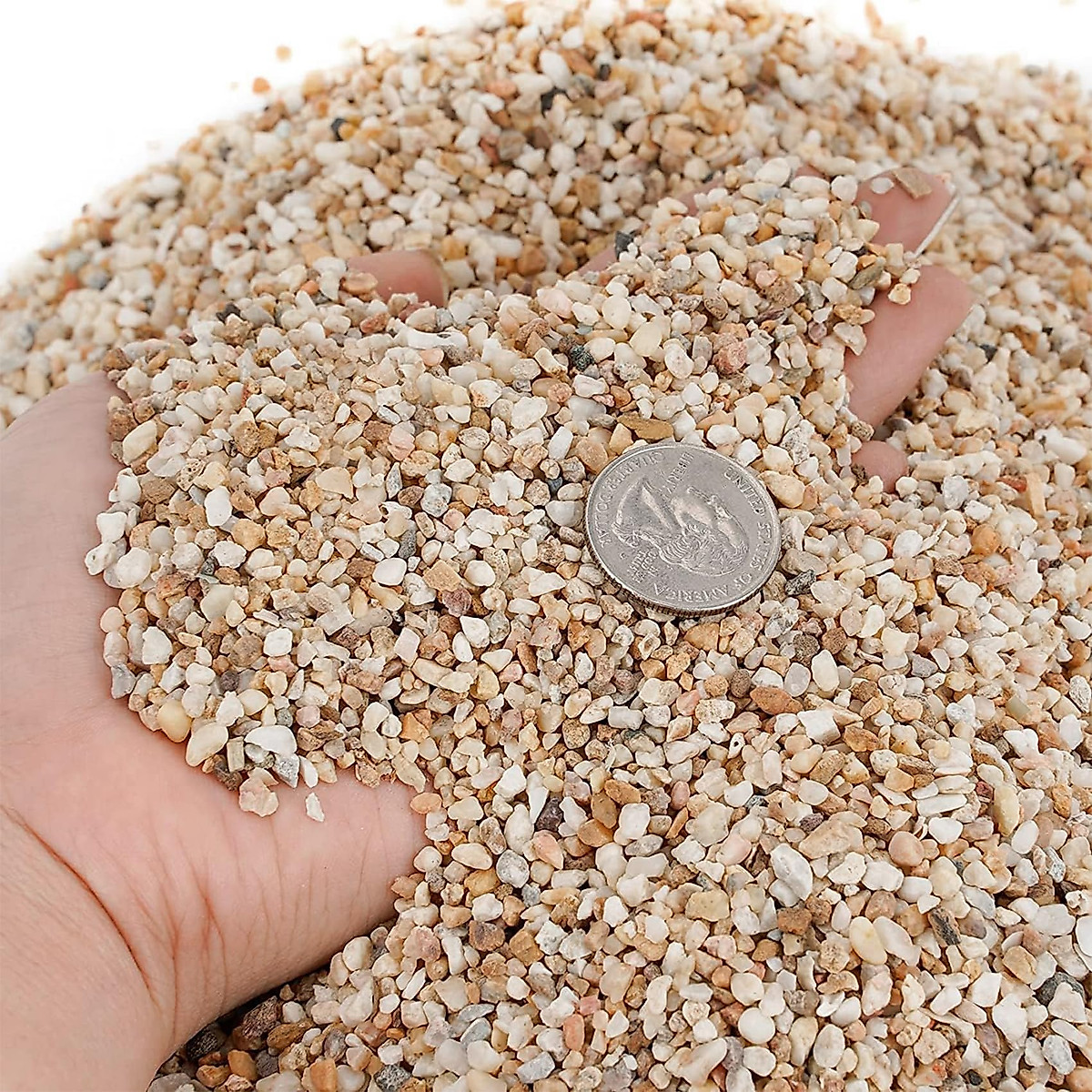 onlyfire 10 Pounds Silica Sand for Propane Fire Pits and Gas Fireplace, Wood Burning Firepit Base Layer Filler Sand Under Lava Rock or Fire Glass, 0.08" - 0.16"