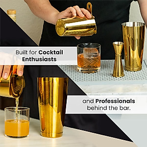 A Bar Above Professional Boston Shakers Set, 18oz and 28oz, Weighted Cocktail Shaker Set, for Bartenders, Pro Bar Shaker, Made from Premium Stainless Steel 304, Essential Bars Tools for Drink Making