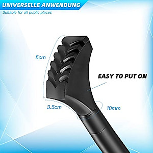 6 Pack Hiking Walking Sticks Rubber Tips, Replacement Tips Protectors for Trekking Poles, Fits Most Standard Hiking, Trekking, Walking Poles (Shoe Shape Tips)