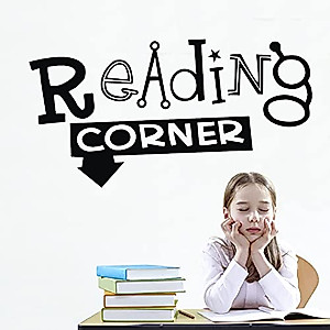 Quotes Wall Decor Stickers for Library Reading Corner Letterings Wall Decals Creative Wall Posters Vinyl Peel and Stick Wall Art Murals for Nursery Classroom Kids Room