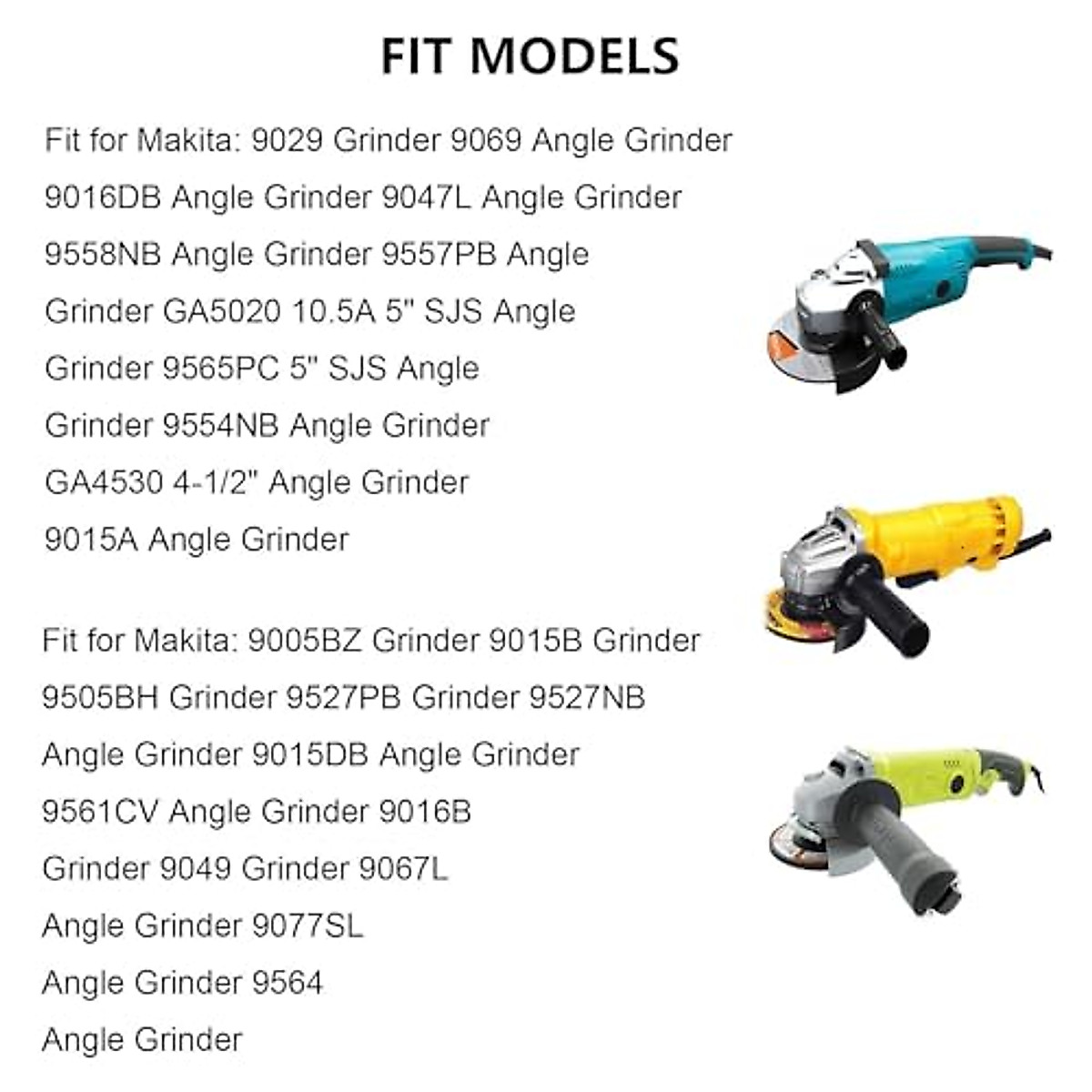 5Pcs Angle Grinder Spanner Wrench, Angle Grinder Tool Lock-nut Wrench Grinder Flange Nut Compatible With Milwaukee Dewalt 193465-4 Bosch Black Decker Ryobi 4.5" 5" 5/8-11 Parts