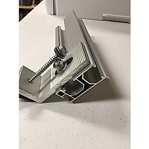 Solar Panel Mounting kit to Mount for 6 Solar Panels, with Clamps, L-Brackets & 88 Inch Rails