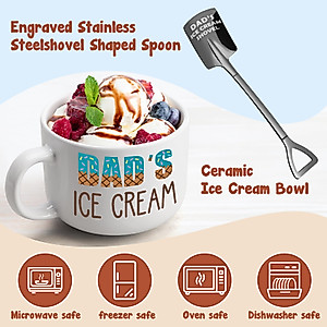 YEUYUQIU Gifts for Dad from Daughter Son - Birthday Gifts for Dad Father, Dad's Ice Cream Bowl Ice Cream Shovel Present, Ideal Father’s Day Gift, Fathers Day or Christmas Gift for Dad