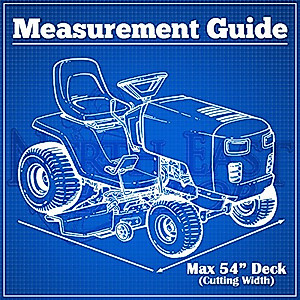 North East Harbor Deluxe Riding Lawn Mower Tractor Cover Fits Decks up to 54" - Black - Water and Sunray Resistant Storage Cover