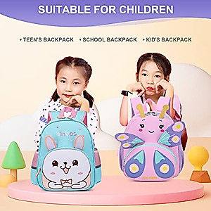 Mini Toddler Backpack for Girls Kids Backpack for Perschool with Chest Strap 3D Cartoon Butterfly Kindergarten Schoolbag for Little Girl Boy Ages(2-5)…