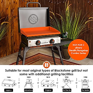 Upgraded Silicone Griddle Cover Mat Full-Edge for Grill 22" Blackstone, Griddle Top Edges,Heavy Duty Food Grade Blackstone Accessories Reusable&Durable,Protect Grill from Rust,Insects & Leaves