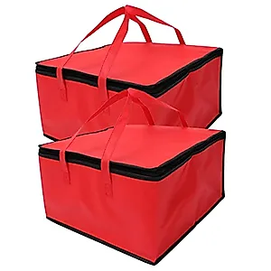 Mobestech 2pcs Insulation Bags Cake Decorating Shopping Bag Organizer Decorative Outdoor Decor Insulated Delivery Bags Pizza Warmer Bag Insulated Cake Bag Take-out Insulated Bag With Zipper