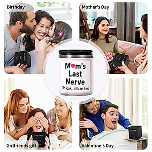 Lavender Scented Candles - Mom's Last Nerve, Oh Look... It's on Fire! - Best Gift for Mom from Daughter, Son - Funny Gifts for Mothers Day, Christmas Gifts for Mom, Birthday Gift Ideas for Mom