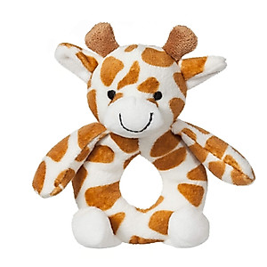 Apricot Lamb Baby Lovey Giraffe Soft Rattle Toy, Plush Stuffed Animal for Newborn Soft Hand Grip Shaker Over 0 Months (Yellow Giraffe, 6 Inches)