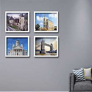 KAOIKO 16x20 Frame White Solid Wood With Mat 12x16 Wall Picture Poster Photo frames…