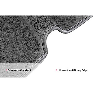 SCRUBIT Microfiber Drying Towel, Cleaning Cloths, Scratch-Free, Strong Water Absorption Drying Towel for Cars, SUVs, RVs, Trucks, and Boats Gifts (29.5 in. x 22 in.)-2PK (Gray)