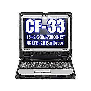 Renewed Panasonic Toughbook CF-33 2-in-1 detachable notebook i5-7300U 8GB RAM 256GB SSD Windows 10 12.0” QHD 2160 ×1440 Webcam With 30 Days Return, 90 Days Exchange Warranty
