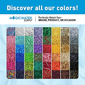 MagicWater Supply Crinkle Cut Paper Shred Filler (2 LB) for Gift Wrapping & Basket Filling - Light Ivory