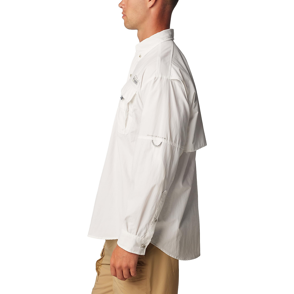 Columbia Men's Bahama II Long Sleeve Shirt, White, Medium
