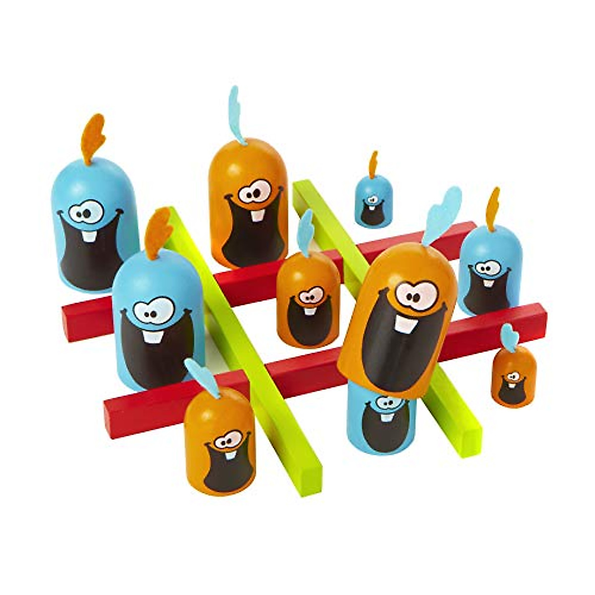 Gobblet Gobblers Fun Strategy Board Game - Award Winning Kids and Family Friendly Educational Board Game by Blue Orange Games- The Original Game, All Wooden - 2 Players for Ages 5+.