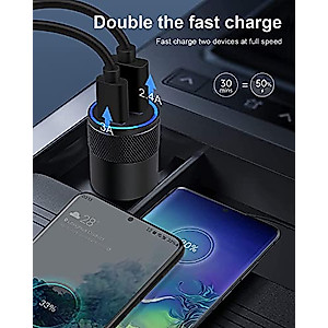 USB Wall Charger, AILKIN 2-Pack 2.1Amp Dual Port Quick Charger Plug Cube&2-Pack 3.4a Dual Port USB Fast Car Charger