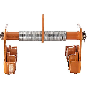VEVOR 0.5 Ton Manual, 1100 LBS/0.5T Load Capacity Trolley, 2.5-8 inch Adjustable Width Push Beam with Dual Wheels, Orange
