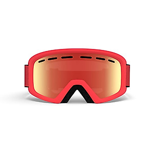 Giro Rev Youth Snow Goggles - Red/Black Zoom Strap with Amber Scarlet Lens (2020)