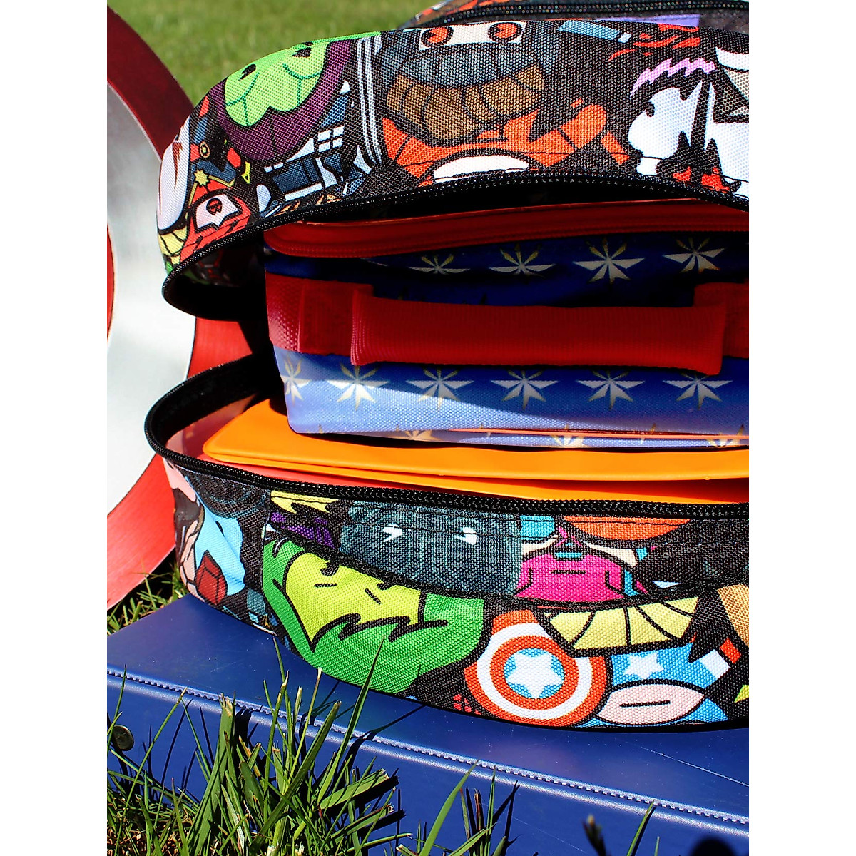 Marvel Kawaii Avengers Boys Girls 16" School Backpack (One Size, Black/Multi)