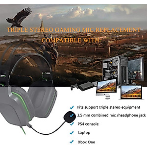 AMYYMA Turtle Beach Replacement Mic 3.5mm Detachable Microphone Boom for Ear Force Turtle Beach Xbox One Stealth 400 420x 450 500p 520 Recon 50x 50p 50 60p 150