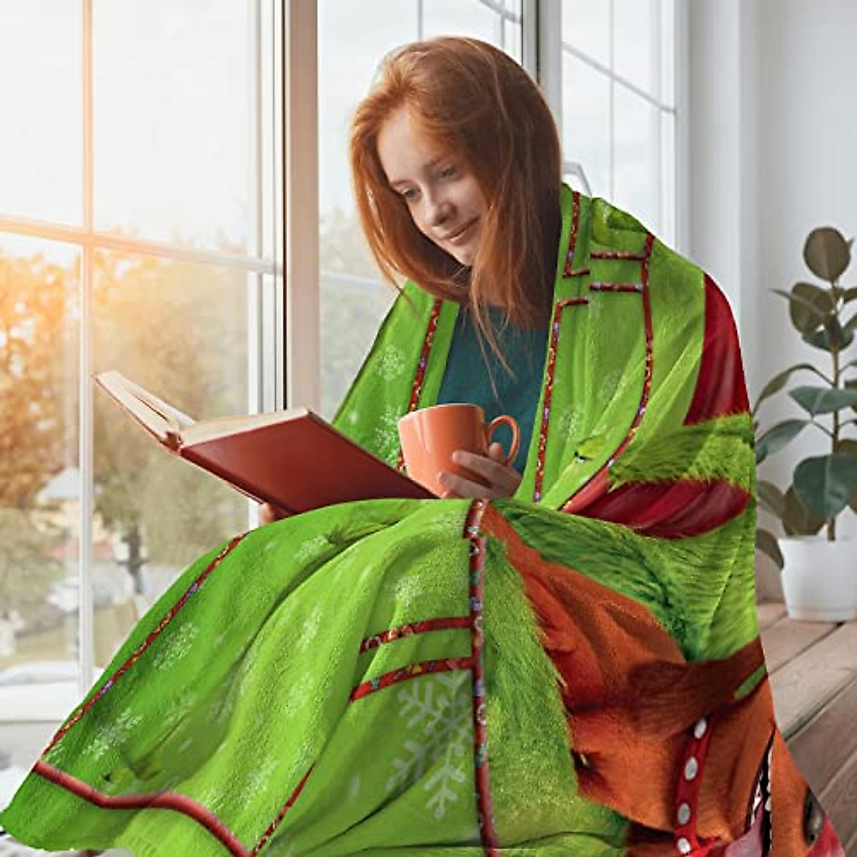 Funny Cartoon Throw Blanket Super Soft Christmas Blanket for Home Bed Sofa Picnic Christmas-002 50"x40"