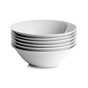 10 Strawberry Street Simply White 7" Round Cereal Bowl, Set of 6