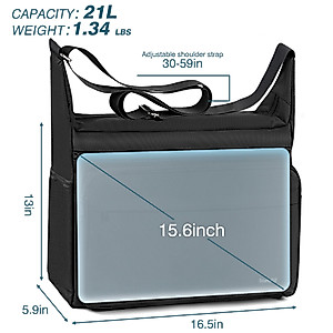 Storvyllf Men's Messenger Bag,Large 15 Inch Laptop Bag for Work Women Professional Black Messenger Bag