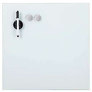 BirdRock Home 2 Pack Magnetic Glass Dry Erase Board for Wall – Glass Whiteboard for Offices, Meeting Rooms, Classrooms or Homes – 2 Dry Erase Markers - 4 Magnets – 2 Marker Holders - White