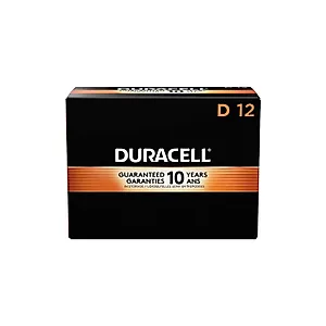 Duracell Coppertop D Alkaline Batteries, 12/Pack (MN1300)