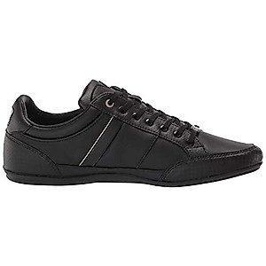 LacosteMensChaymon SneakerBlack/Black/Gold Leather8.5