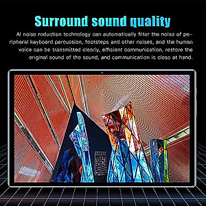 DAUZ Office Tablet, 5G WiFi 4G LTE Aluminium Alloy 10.1 Inch FHD Business Tablet for Production (US Plug)