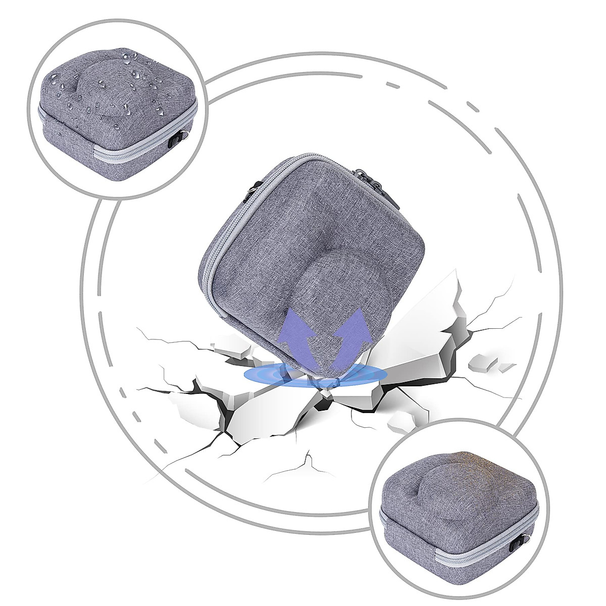 Aenllosi Hard Carrying Case Replacement for Fujifilm Instax Mini 12/11 Instant Camera,Protective Case Compatible with Instax Camera Mini 12/11(Clay White)