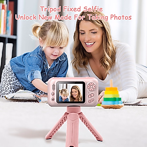 Makolle Kids Camera,Kids Camera for Girls,Kids Digital Camera Kids Video Camera for vlogging with 32GB SD Card,Toddler Toys Christmas Birthday Gifts for Girls Age 3-9, Pink
