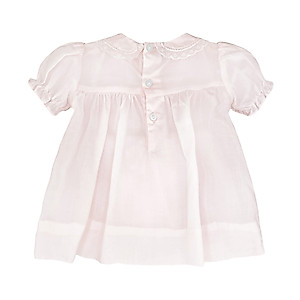 Petit Ami Baby Girls' Fully Smocked Dress with Lace Trim, 3 Months, Pink