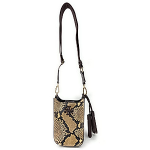 Tory Burch Women’s Thea Exotic Cellphone Crossbody (Sand Drift)