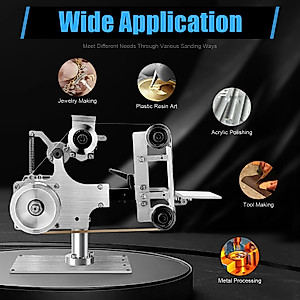 1 x 30 Inch Belt Sander - Vertical & Horizontal Use | 5000rpm Variable Speed | Rotating Sanding Angle - Electric Sanding Polishing Sharpener Belt Grinder Belt Sander for Knife Making