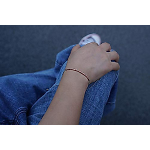 RareLove Strength Morse Code Bracelets Be Strong Inspirational Encouragement Friendship Gift For Women Tiny Beads Grey String Bracelet