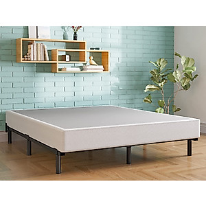 RLDVAY 7 Inch Metal Queen-Bed-Frame for Box Spring, Quick & Easy Assembly, Heavy Duty Queen Size Noise Free, Black